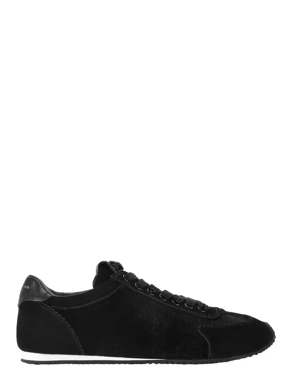 Kurt Geiger Velvet Islington Low-top Sneakers - Black