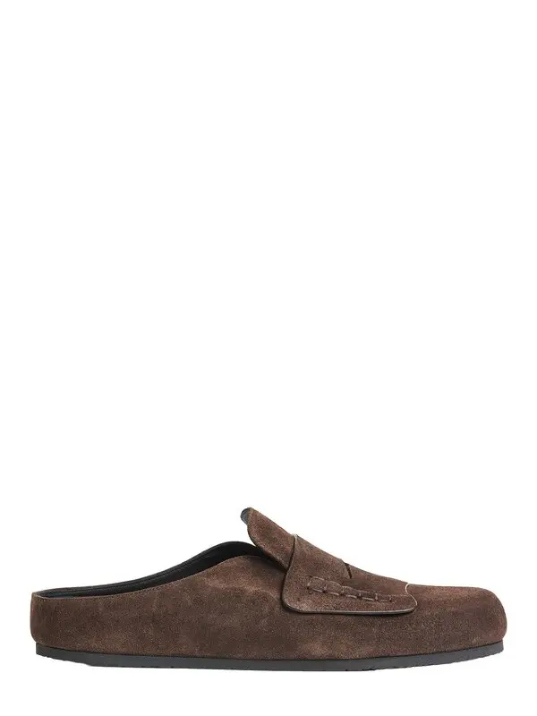 Jacquemus Suede Mule Loafers - Brown