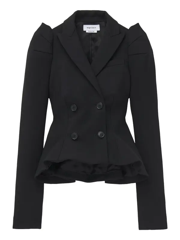 Alexander McQueen Stretch-wool Structured Blazer - Black