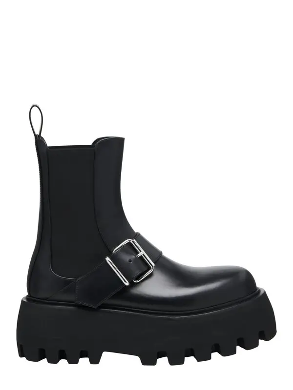 Alexander McQueen Leather Sofia Ankle Boots - Black