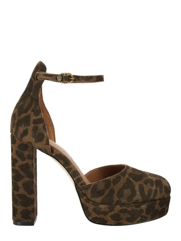 Kurt Geiger Suede Shoreditch Platform Heels - Brown