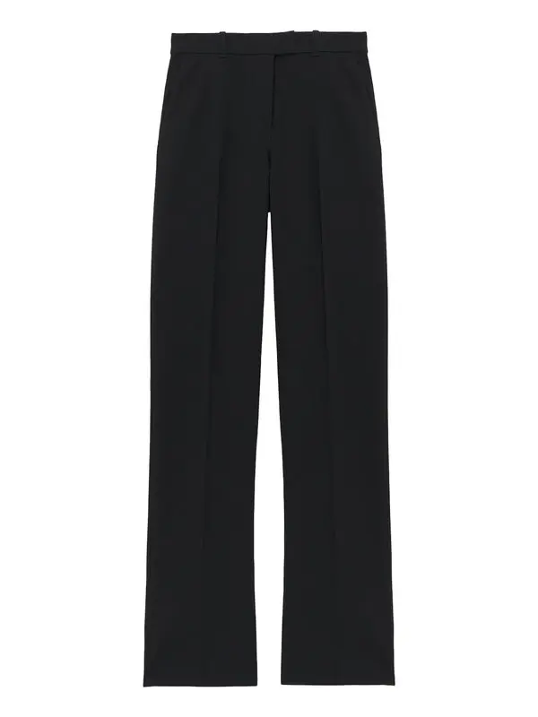 Alexander McQueen Stretch-wool Straight Leg Trousers - Black