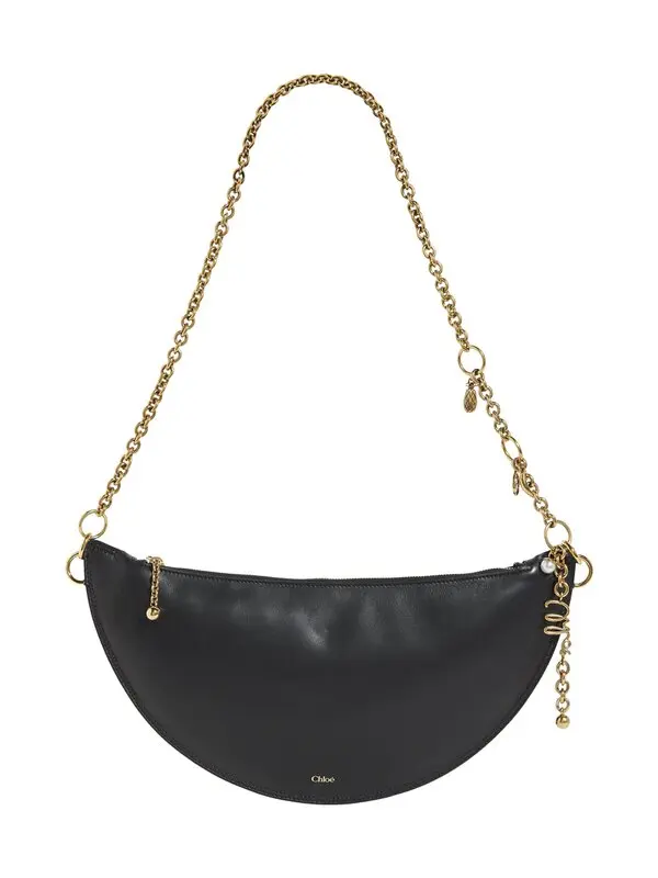 Chloé Leather Half-moon Shoulder Bag - Black