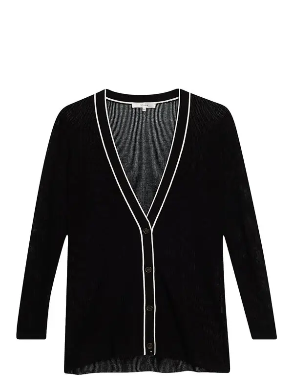 FRAME Varsity Cardigan - Black Multi