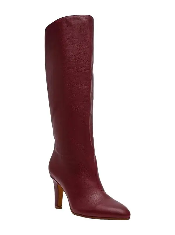 Steve Madden Rizk Knee High Boot - Burgundy Leather