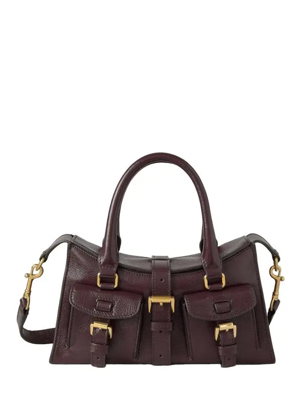 Mulberry Mini Roxanne High-shine Leather Crossbody Bag - Oxblood