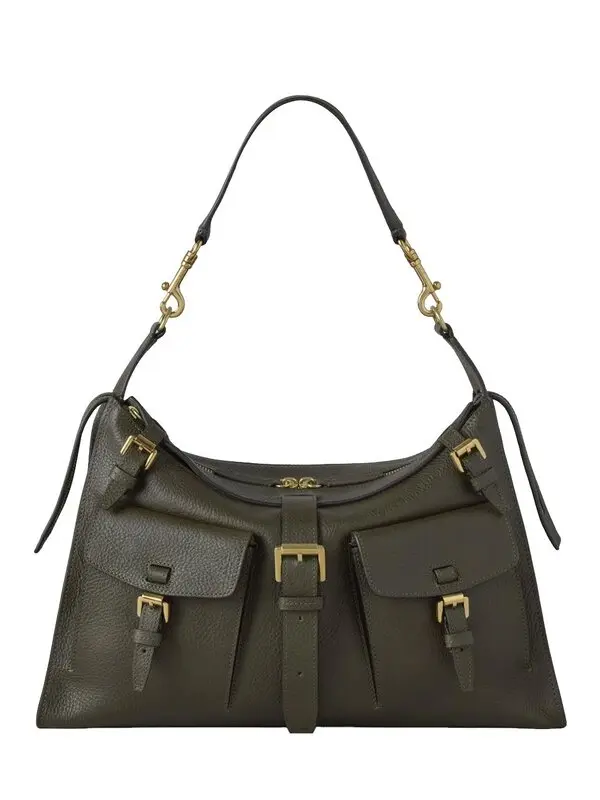 Mulberry Roxanne Revived Grained Leather Shoulder Bag - Juniper Green