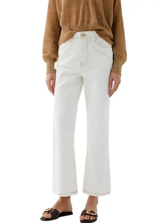 SCALPERS Ankle Sun Denim Pant - Offwhite