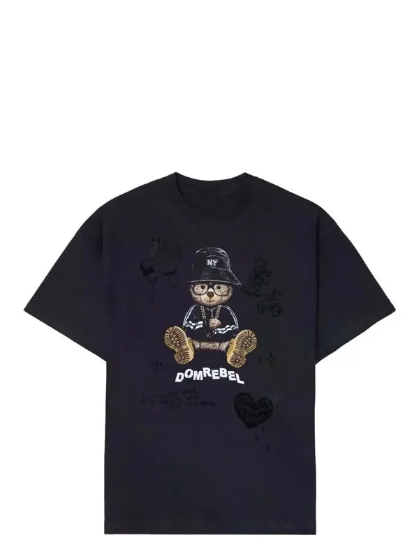 DOMREBEL Ny Bear Sketch T-shirt - Black