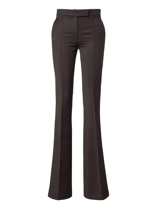 Alex Perry High-rise Flared Trousers - Brown