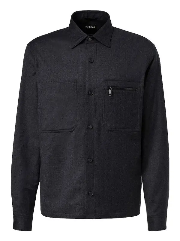 Zegna Wool Overshirt - Grey