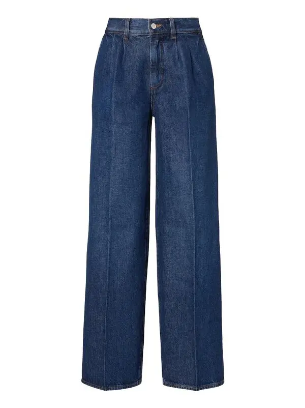 FRAME High-rise Wide-leg Jeans - Blue