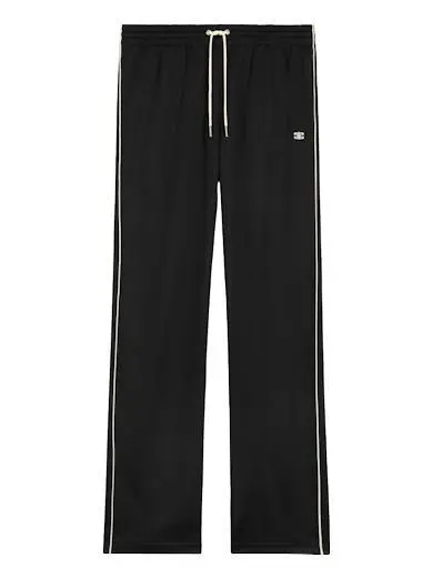 Celine Triomphe Embroidery In Double Face Jersey Trackpants - Black/white