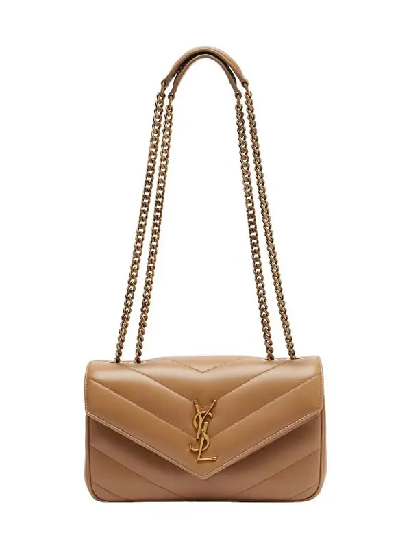 Saint Laurent Loulou Small Leather Shoulder Bag - Brown
