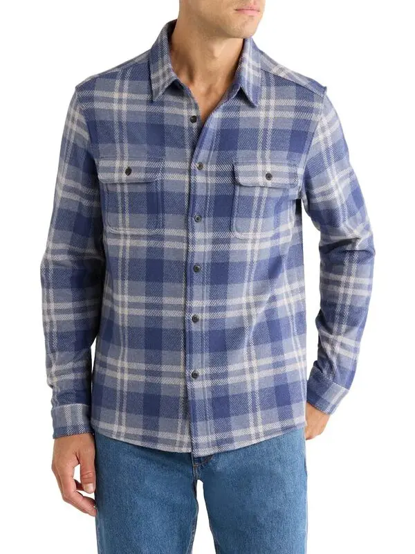 7 Diamonds Generations Plaid Button-up Shirt - Blue