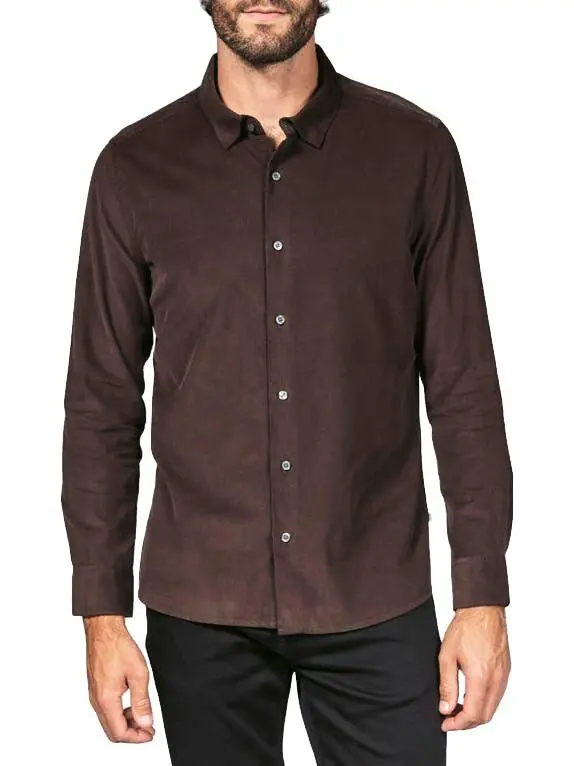7 Diamonds Herigate Cotton Corduroy Button-up Shirt - Bordeaux