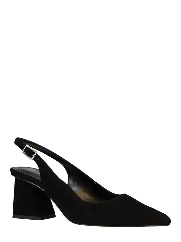 Pelle Moda Florin Pointed Toe Slingback Pumps - Black