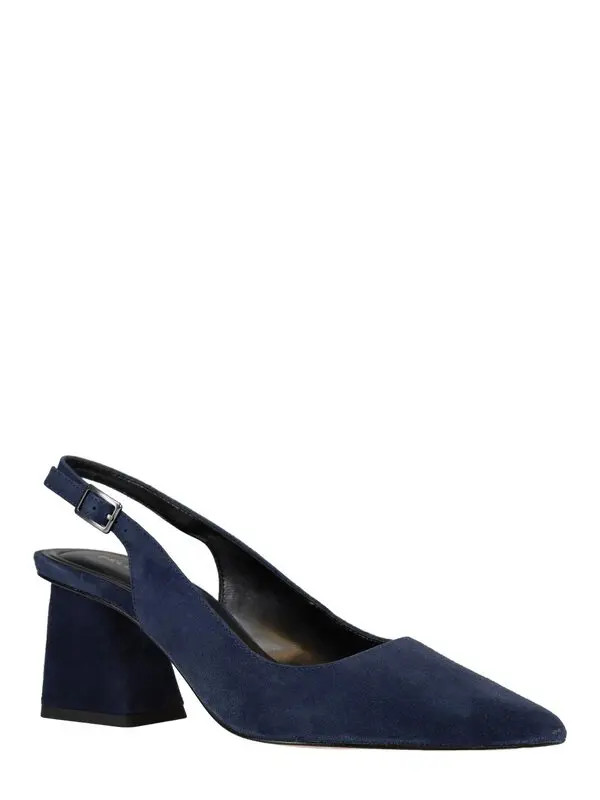 Pelle Moda Florin Pointed Toe Slingback Pumps - Midnight