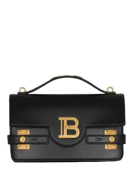 Balmain Smooth Leather B-buzz 24 Bag - Black