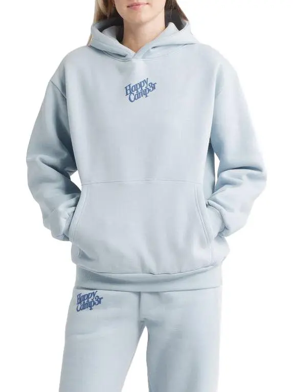 HAPPY CAMP3R Core Logo Cotton-blend Hoodie - Snowflake Blue
