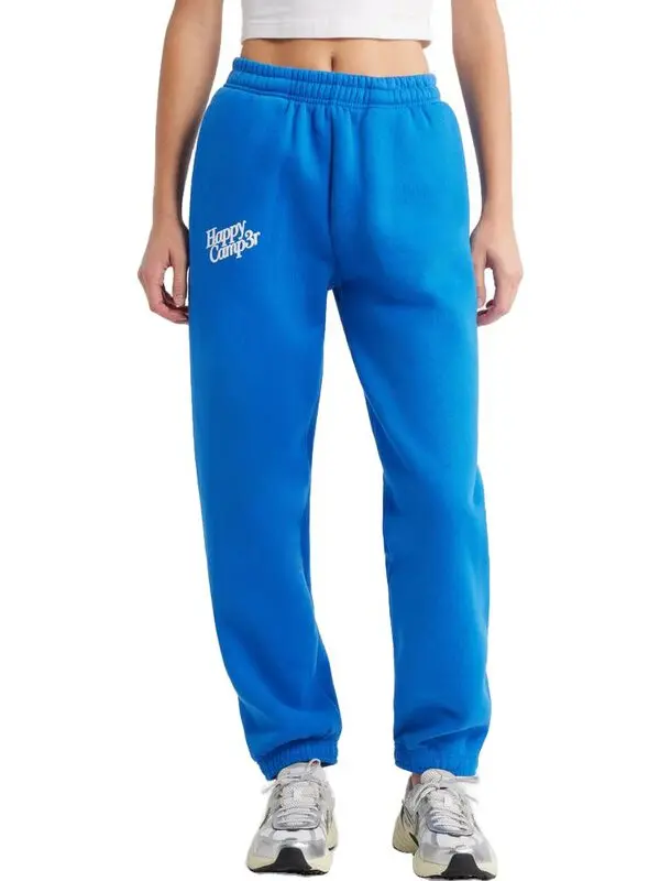 HAPPY CAMP3R Core Logo Cotton-blend Joggers - Royal Blue