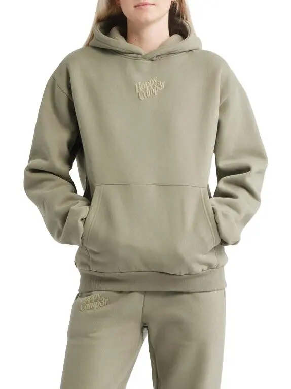 HAPPY CAMP3R Core Logo Cotton Blend Hoodie - Dusty Olive