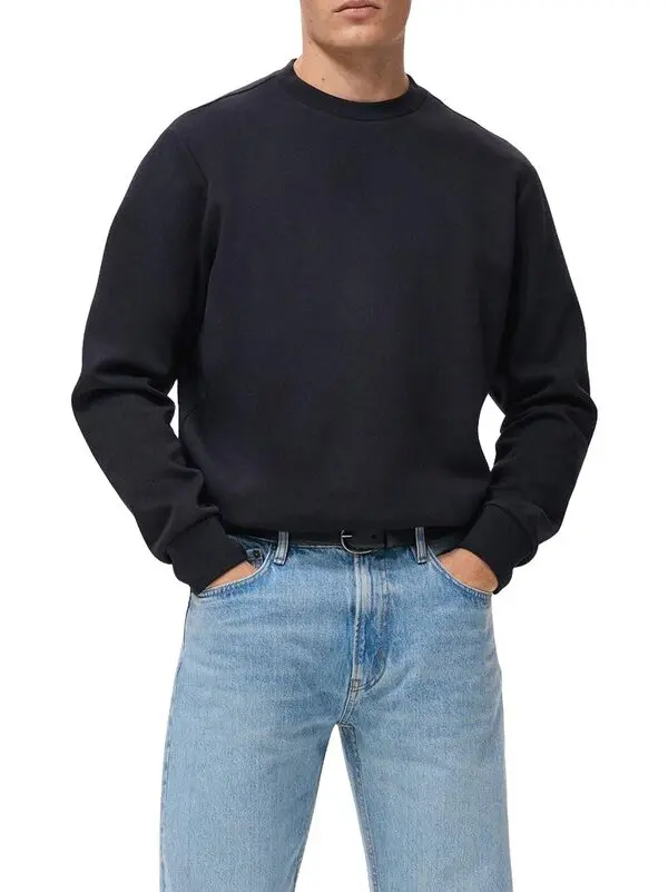 Mango Lightweight Crewneck Sweatshirt - Navy