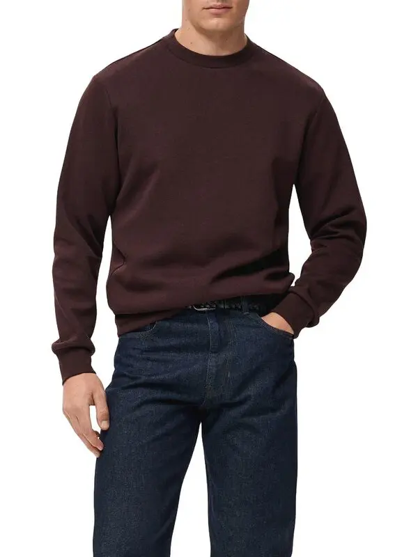 Mango Lightweight Crewneck Sweatshirt - Wine