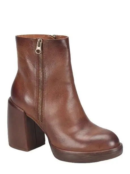 KORK-EASE® Aime Platform Bootie - Rust Leather