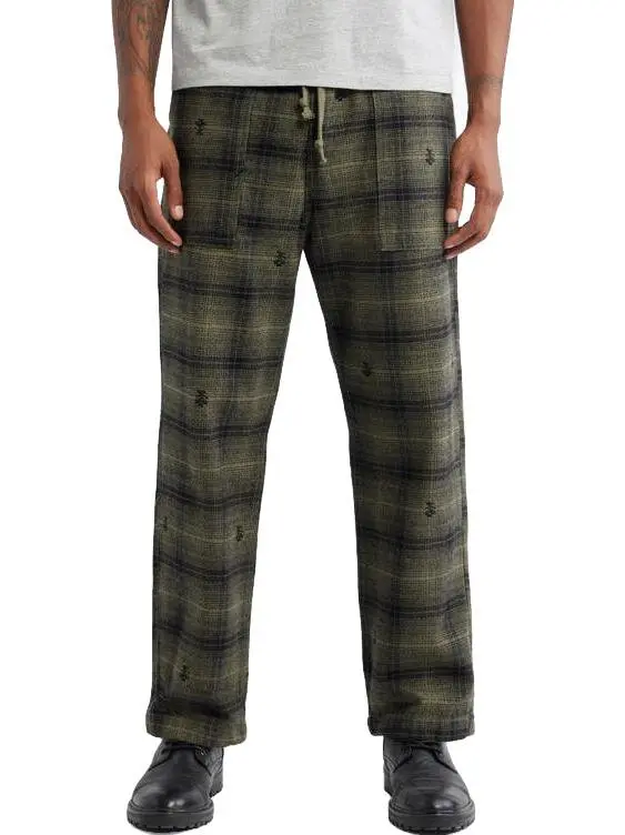 SERVICE WORKS Thistle Plaid Chef Pants - Olive