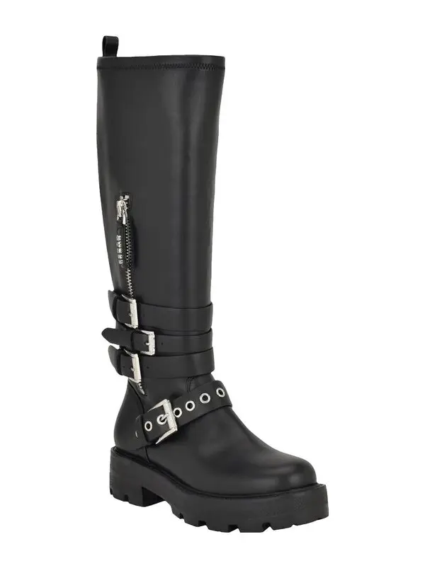 Guess Lug Sole Tall Boots - Black
