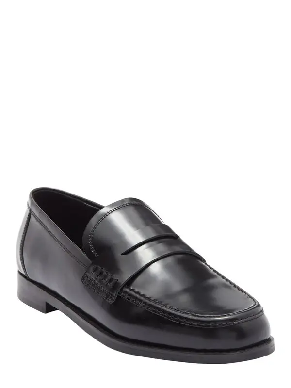 TONY BIANCO Zac Penny Loafer - Black Hi Shine