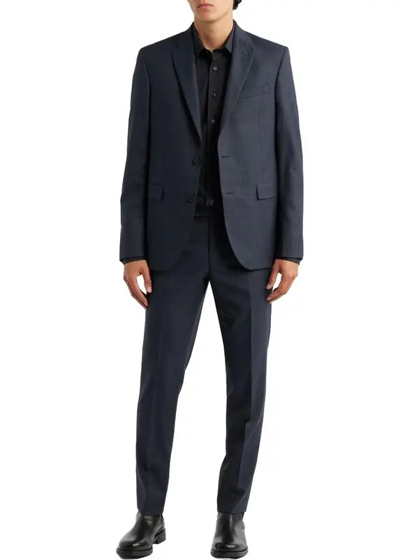 ALLSAINTS Ross Slim Fit Solid Wool Suit - Navy