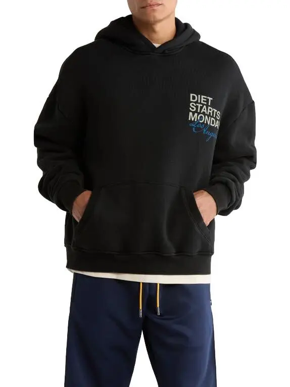 DIET STARTS MONDAY Dsmla Graphic Hoodie - Vintage Black/blue