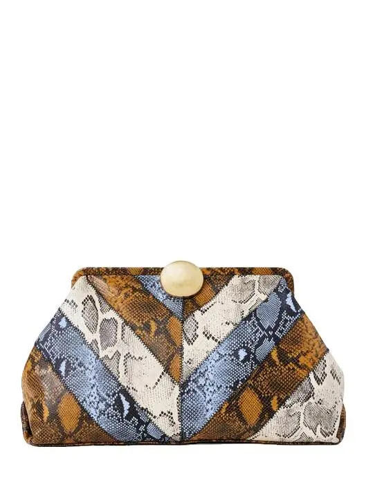 AIMEE Full Circle X-large Clutch - Snake Multi