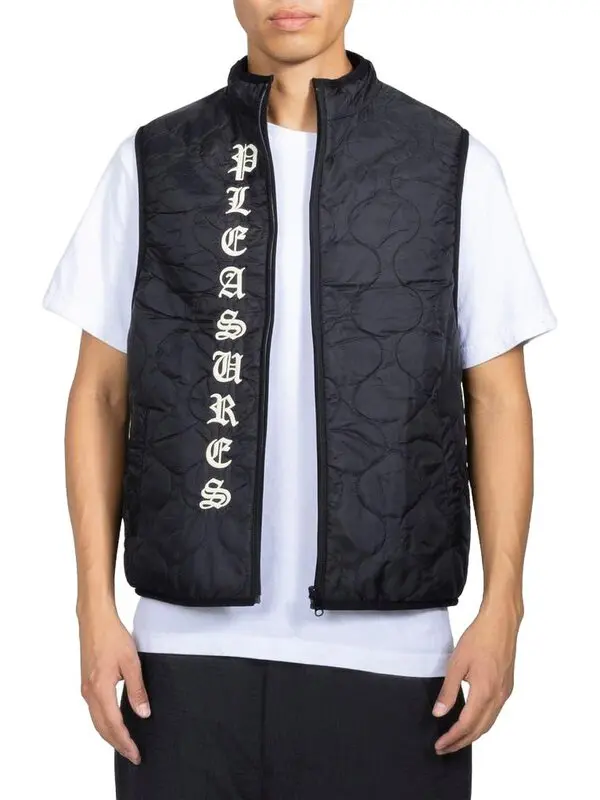 PLEASURES Felis Reversible Vest - Camo /black