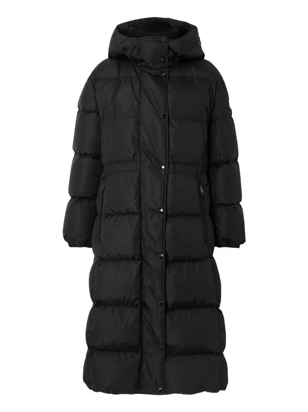 Moncler Chamer Hooded Quilted Shell Down Coat - Black
