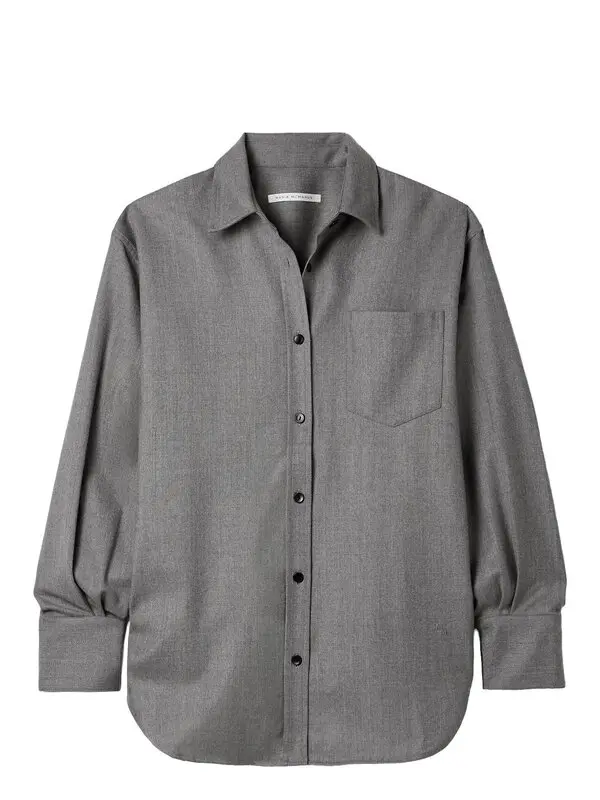Maria Mcmanus Wool-blend Flannel Shirt - Gray