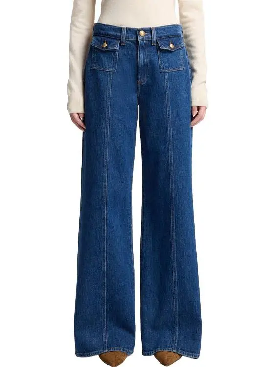 7 For All Mankind Lotta High-waist Wide-leg Jeans - Artifact