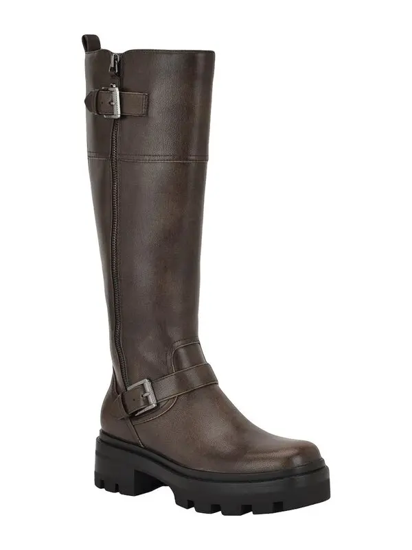 Guess Lynnie Knee High Boots - Dark Brown