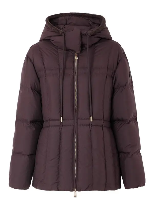 Moncler Estom Hooded Quilted Shell Down Jacket - Brown