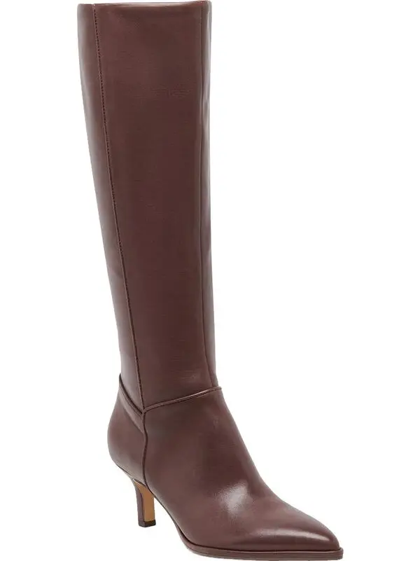 Dolce Vita Aldy Pointed Toe Knee High Boots - Chocolate Leather