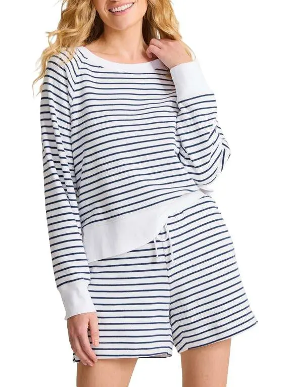 Tommy Bahama Striped Fleece Sweatshirt - Coastline