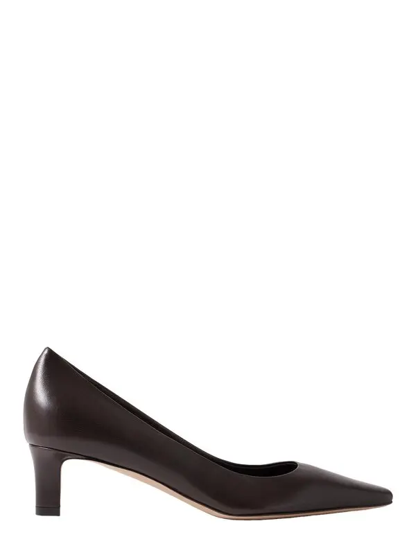 THE ROW Carla Leather Pumps - Brown