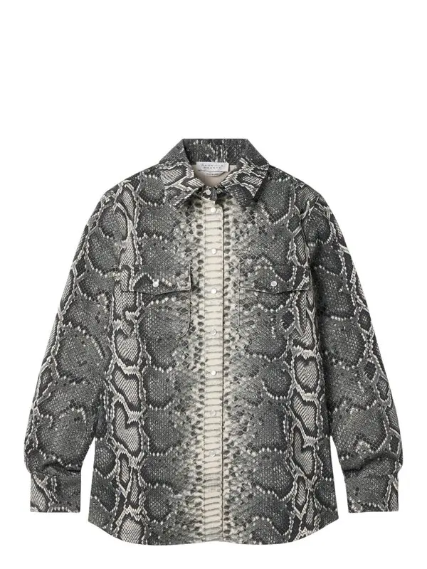 Gabriela Hearst - John Austin Snake-Print Recycled Denim Shirt