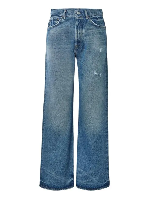 Acne Studios High-rise Wide-leg Organic Jeans - Blue