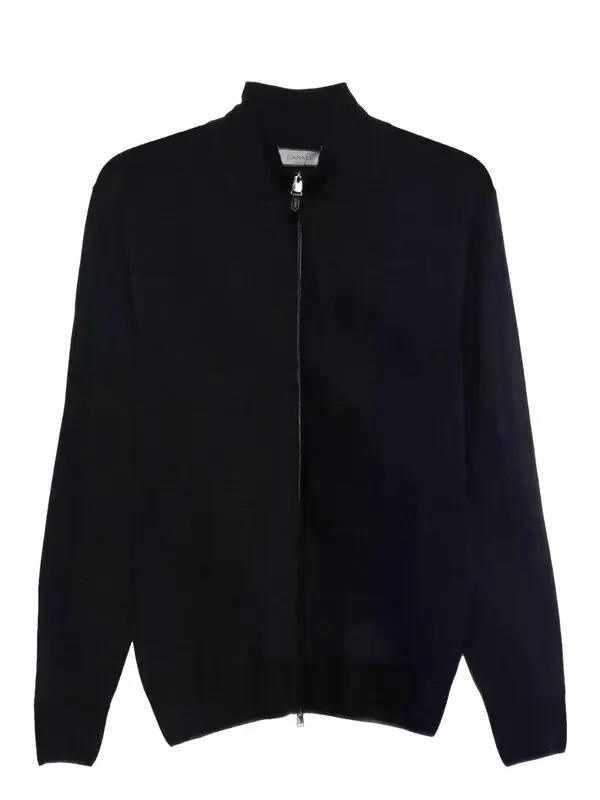 Canali Zip Cardigan - Blue