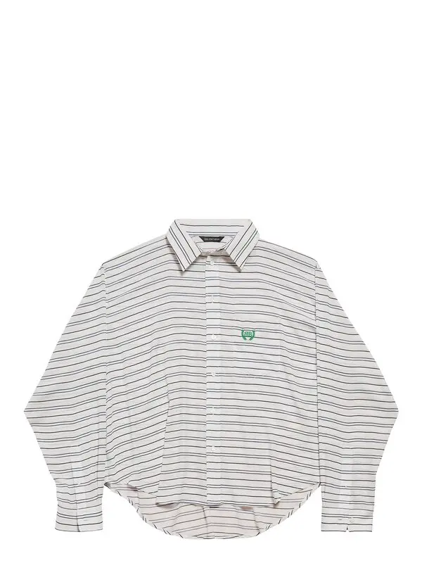 Balenciaga Striped Button-down Shirt - White