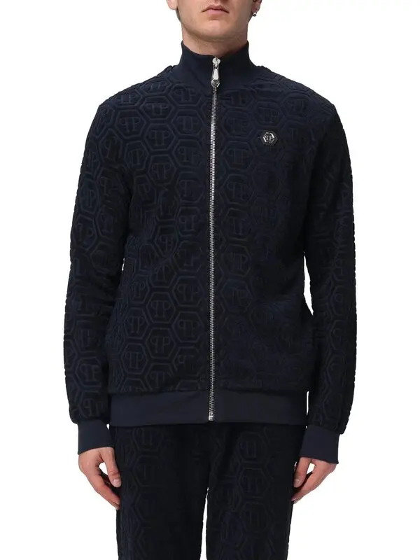 Philipp Plein Textured Sweatshirt - Blue