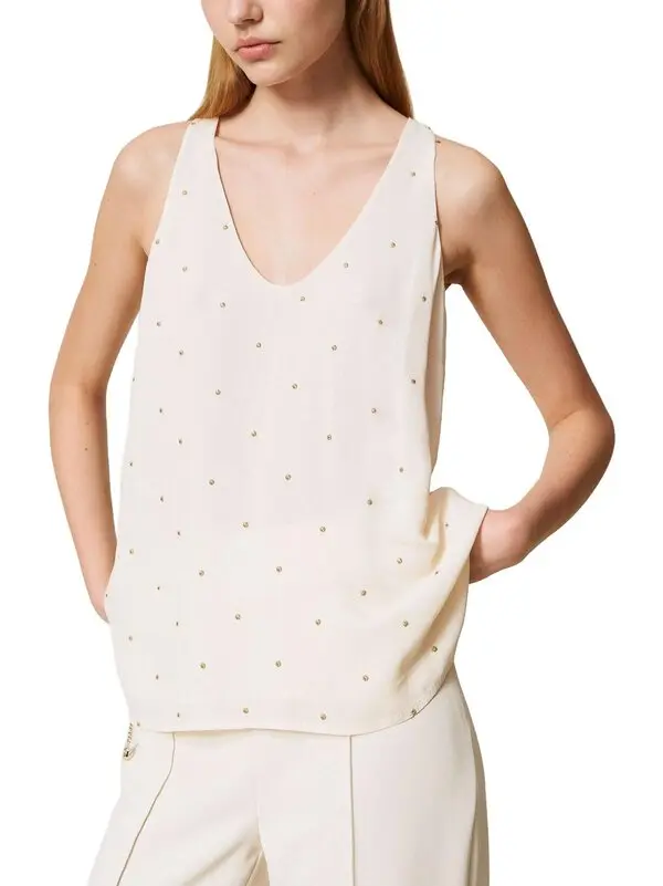 TWINSET Sleeveless Top - Yellow Cream